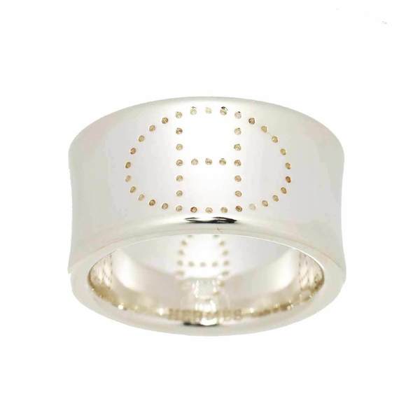 Hermes | Jewelry | Hermes Hermes Evelyn Eclipse 52 Ring H Luban Punching Sv Silver 925 | Poshmark